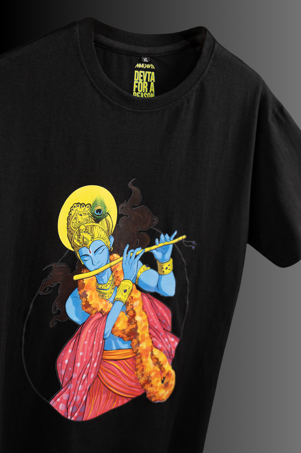 Krishna Tshirt: Divine apparel for spiritual devotees - Anime Devta