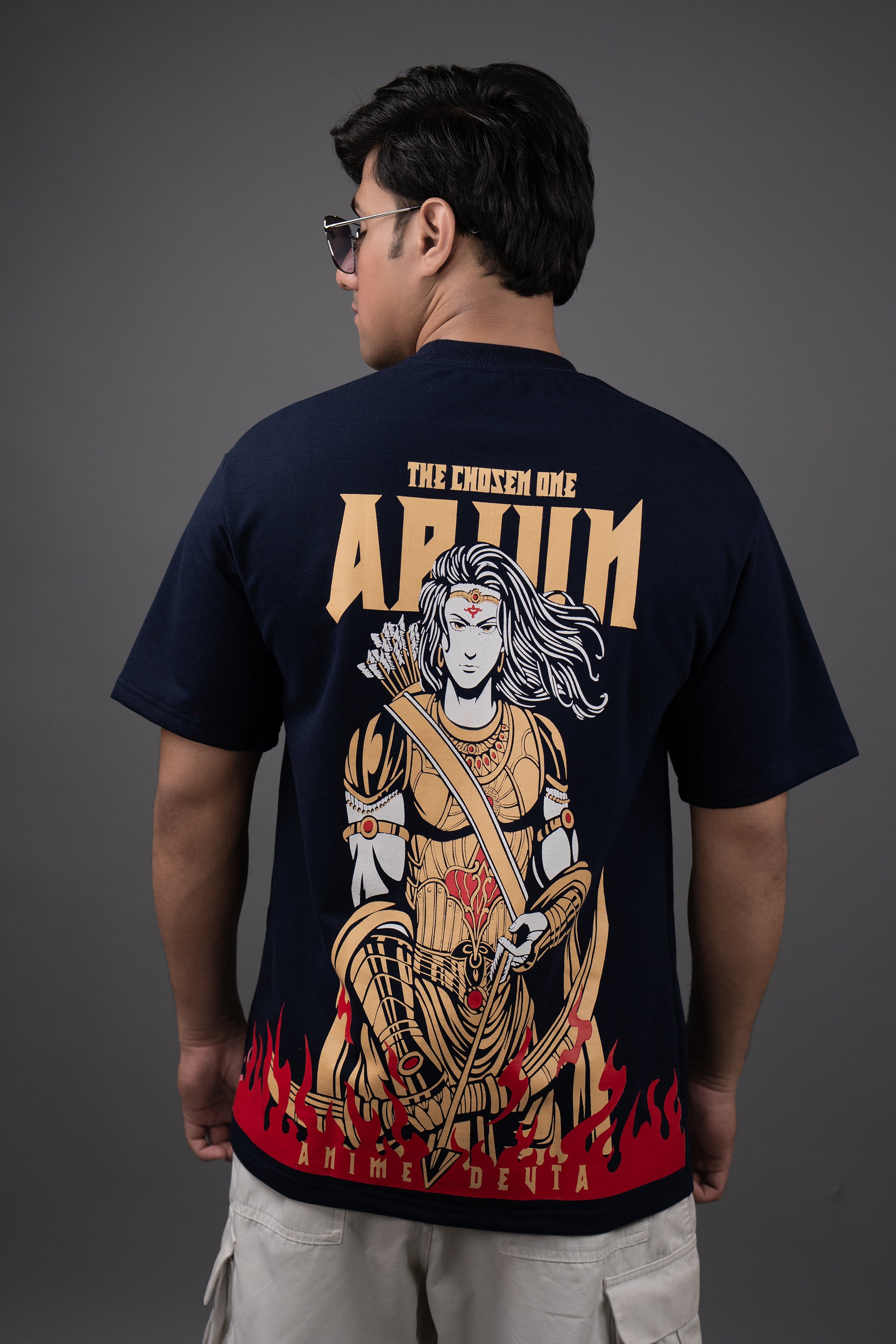 Premium Akhand Bharat Oversized Hindu Tshirts: Anime Devta
